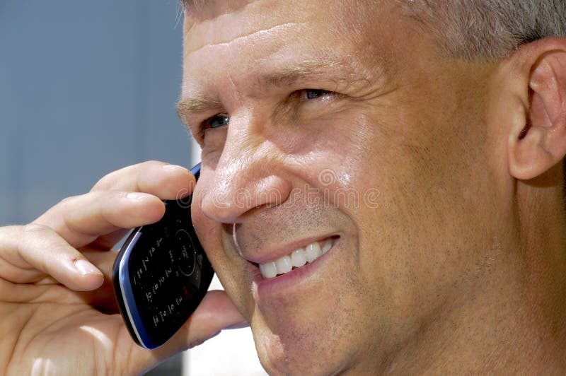 Man on Cellphone stock photo. Image of cell, citizens, mobile - 863664