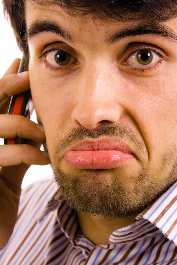 Man on the phone stock photo. Image of person, cell, shirt - 14348566