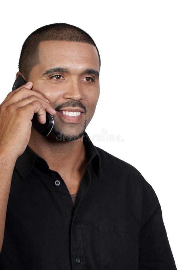 Attractive Young Man Talking on a Cell Phone Stock Photo - Image of ...