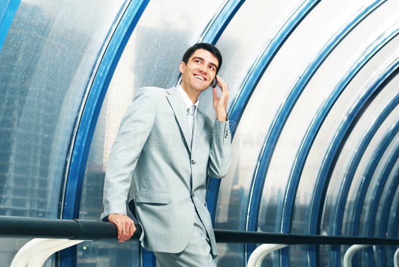 Man with phone stock image. Image of businessman, equipment - 4079845