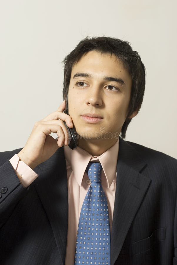 Man on Phone stock image. Image of businessman, happy - 7138105