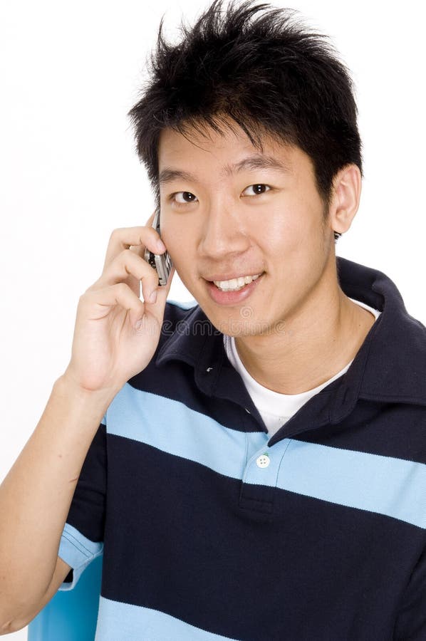 Man on Phone stock photo. Image of singapore, handsome - 759786
