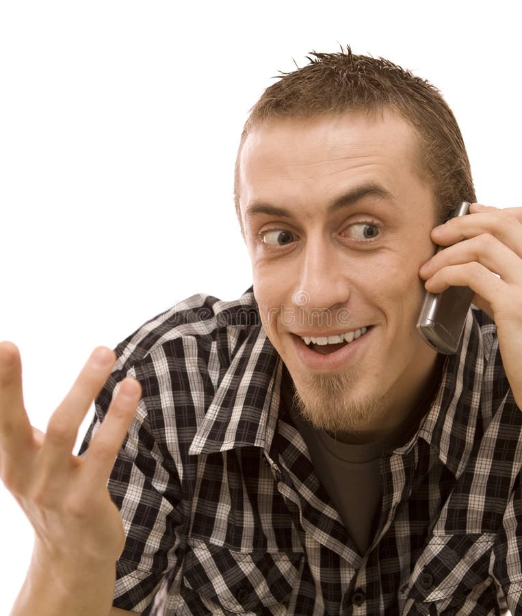 Man with phone stock photo. Image of phone, financial - 8156748