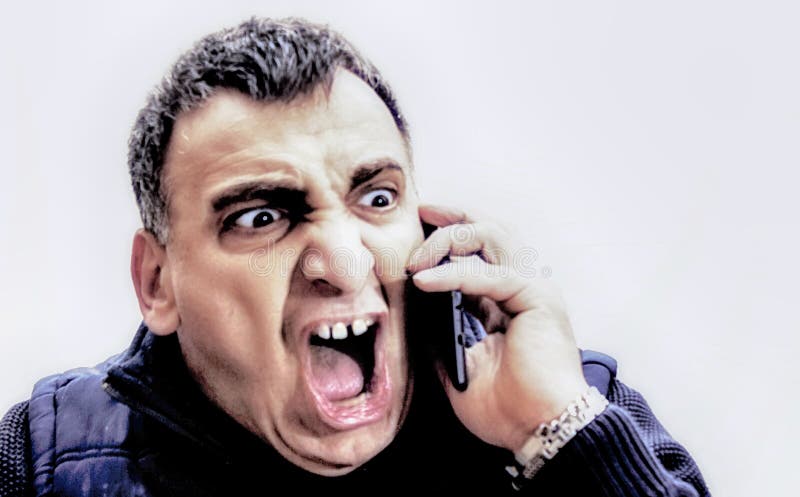Angry Man On Phone stock photo. Image of people, businessman - 4641196