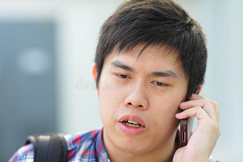 Man on phone call stock image. Image of chinese, cellular - 22649881