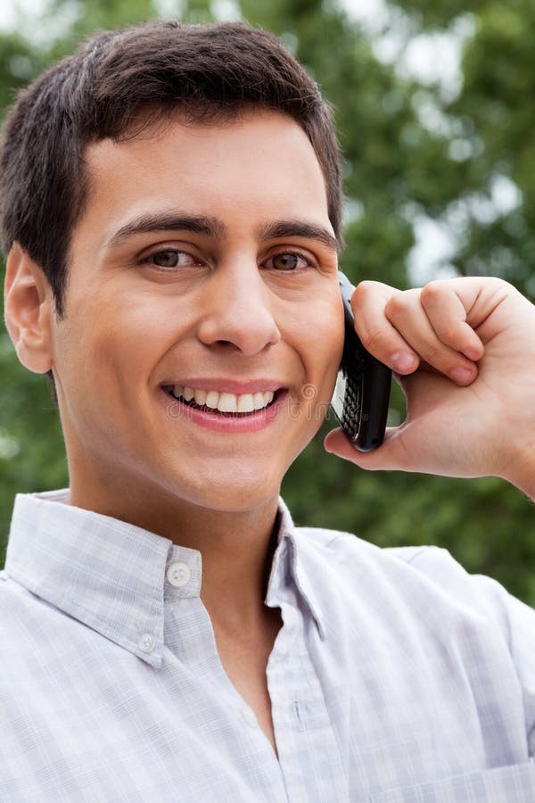 Man on Phone Call stock photo. Image of young, candid - 36022820