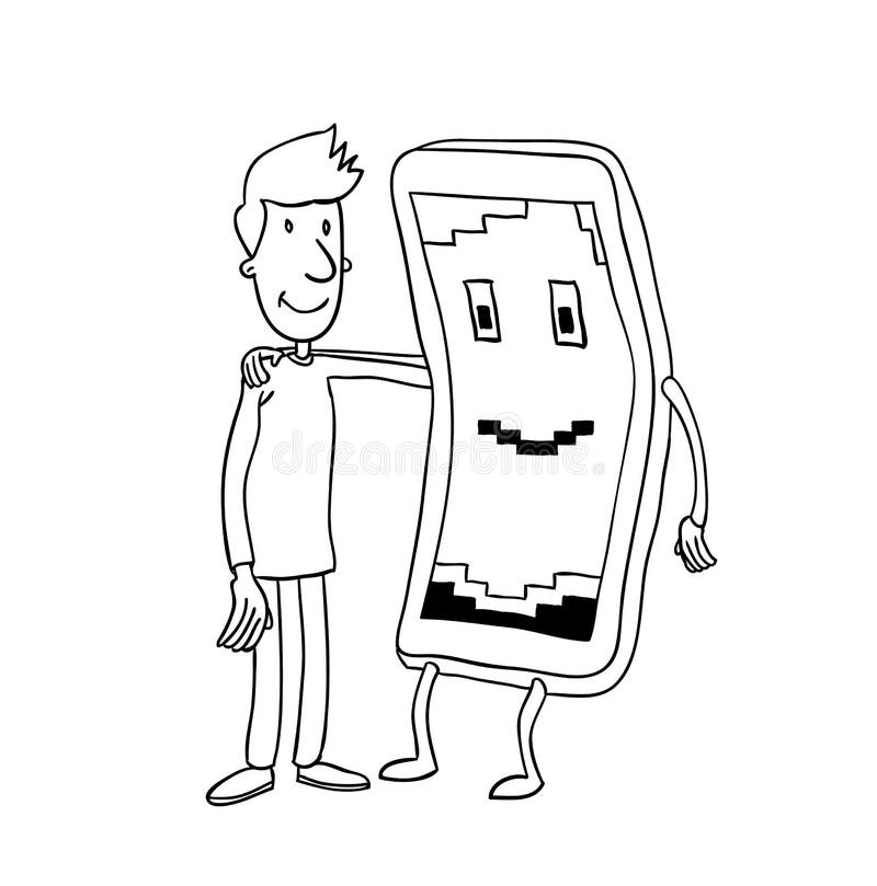 Phone Doodle Set. Hand-drawn Vector Illustration Stock Vector ...