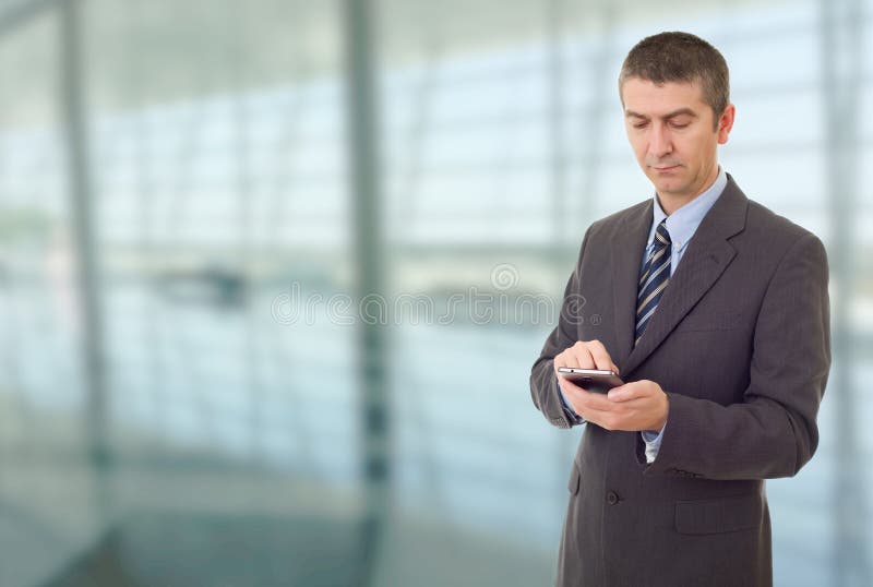 Man on the Phone, at the Office Stock Image - Image of caucasian ...