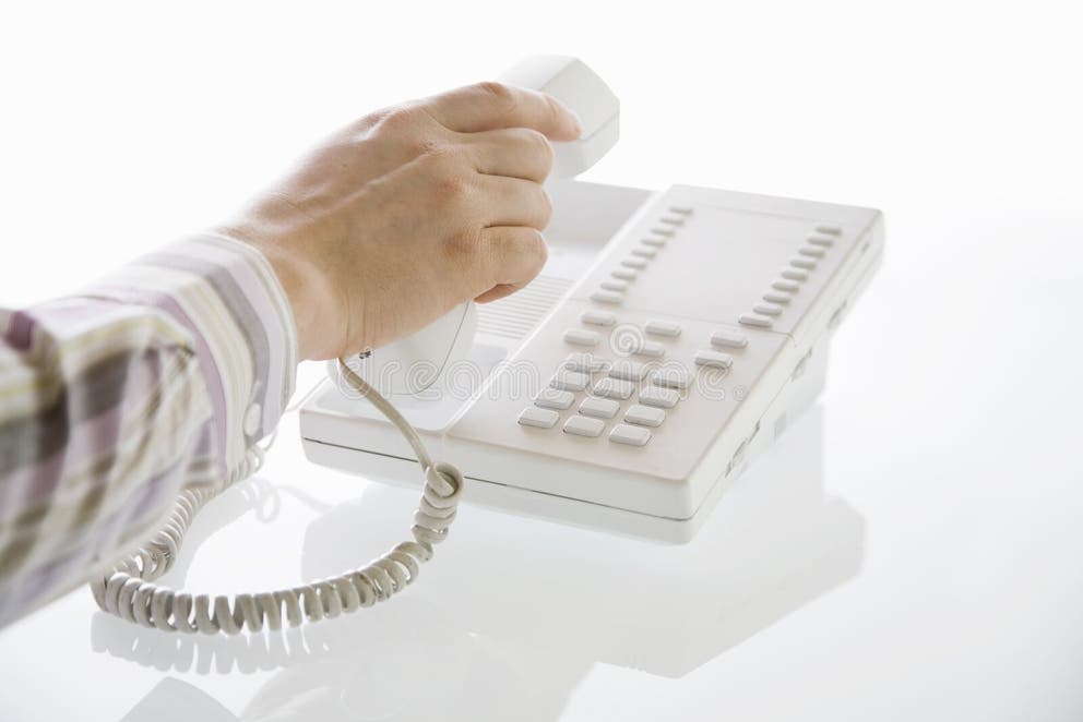 Man with phone receiver stock photo. Image of telephone - 5301814