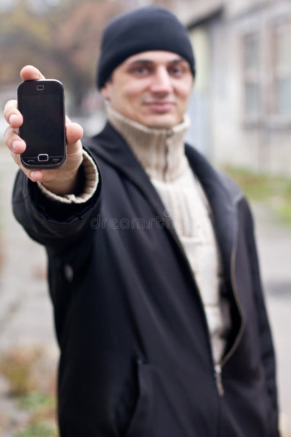Man with phone stock image. Image of smart, phone, cellular - 34909027