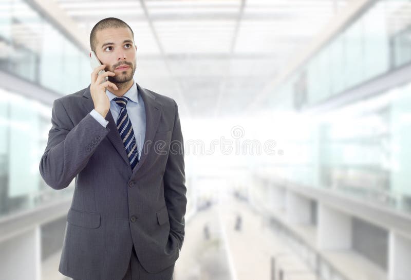 Man on the phone stock image. Image of occupation, professional - 127208833