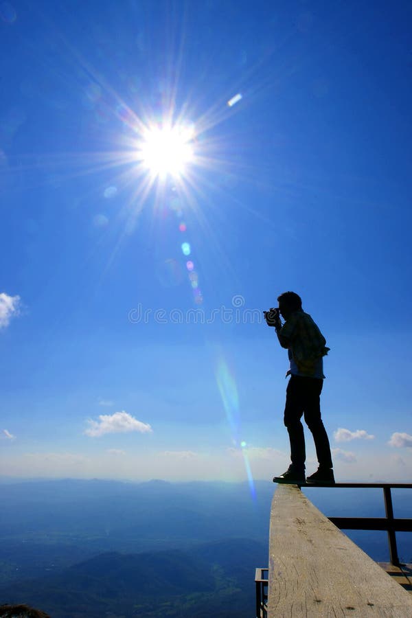 Man in freedom stock photo. Image of sunshine, view, freedom - 19010306