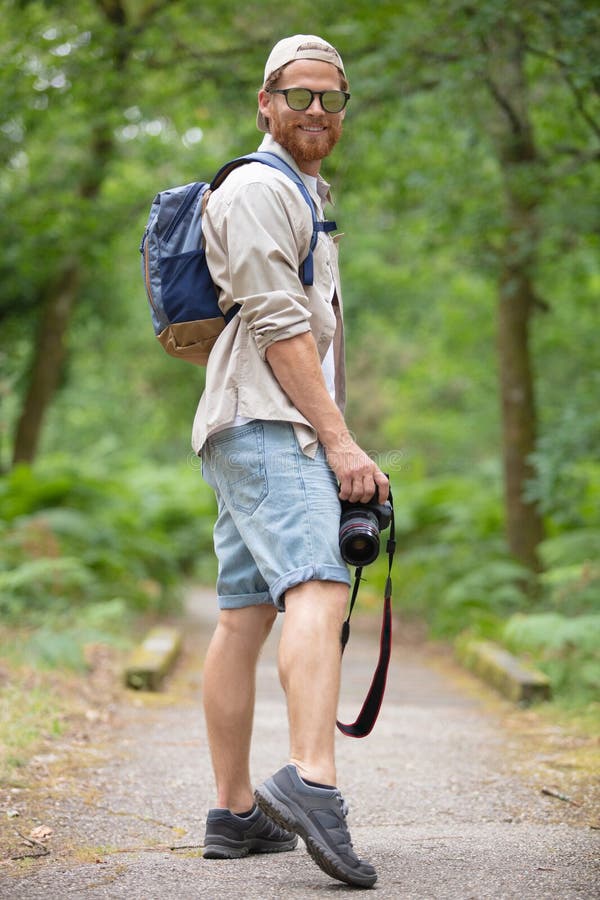 Man Photographer Hand Holding Dslr Camera Stock Image - Image of ...