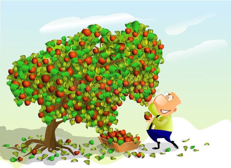 Growing Picking Apples Cartoon Stock Illustrations – 69 Growing Picking ...