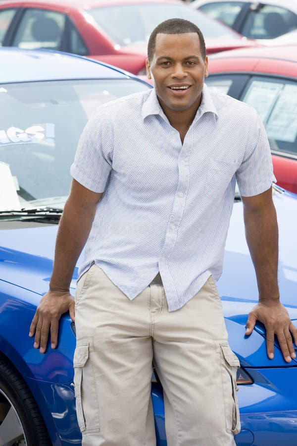 Man picking up new car stock photo. Image of delighted - 5096414