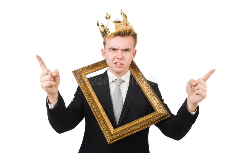 Man with picture frame stock image. Image of employee - 42203699