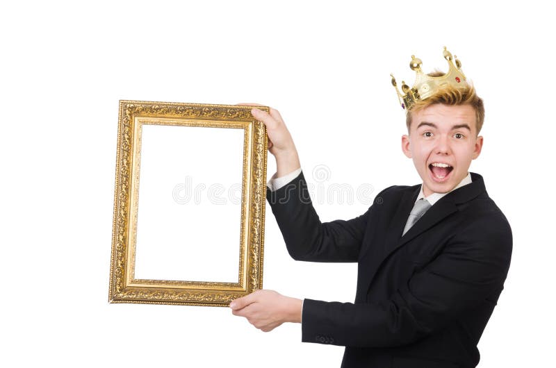 Man with picture frame stock image. Image of corporate - 42203777