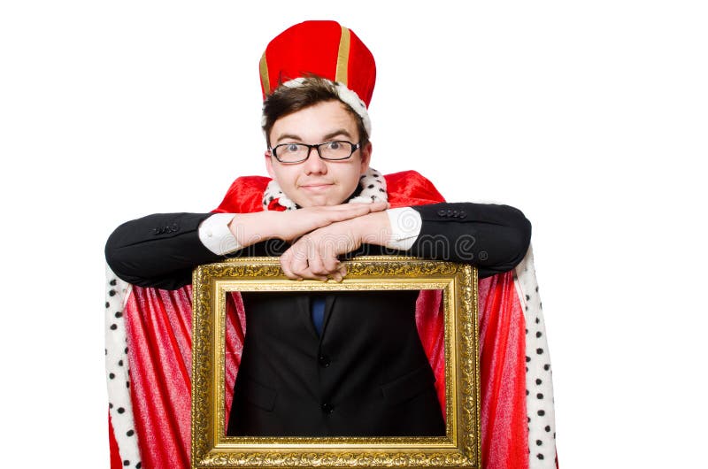 Man with Picture Frame Isolated Stock Image - Image of authority ...