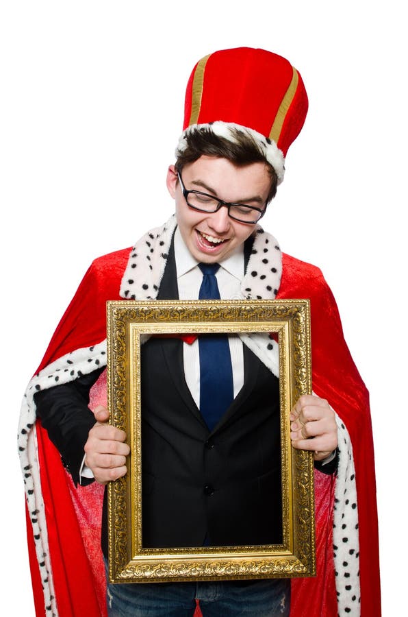 Man with picture frame stock photo. Image of emperor - 43735128