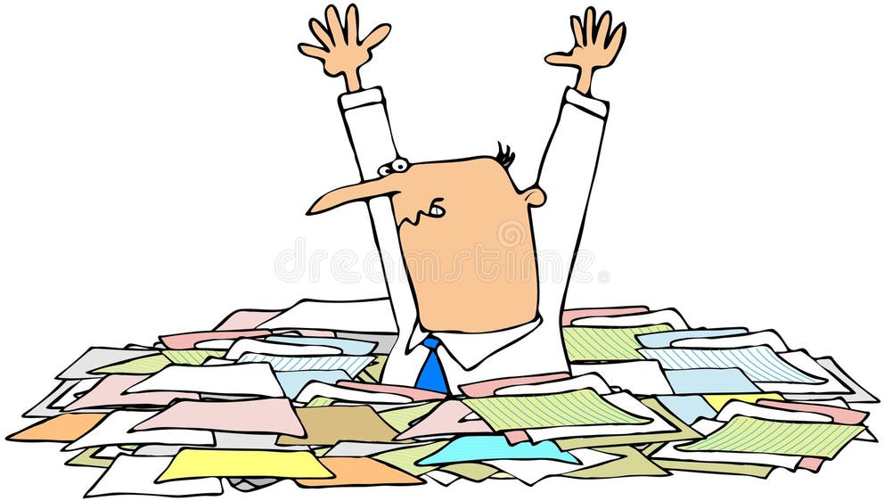 Cartoon Man Pile Papers Stock Illustrations – 451 Cartoon Man Pile ...