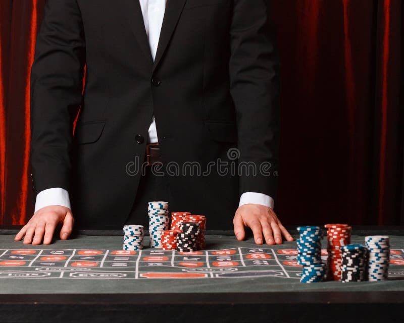 Man Placing a Bet at the Casino Stock Image - Image of background ...