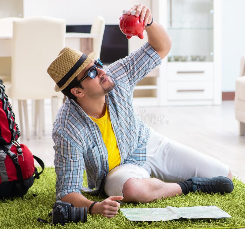 Man Planning His Travel with Map Stock Photo - Image of location ...