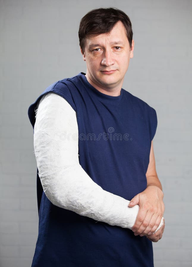 Man with a plaster stock photo. Image of shoulder, equipment - 320486320