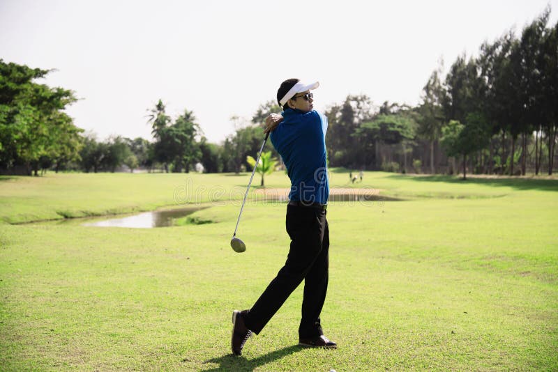 Man Play Outdoor Golf Sport Activity Stock Image - Image of outdoor ...