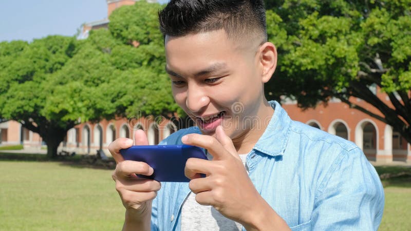 Man play phone stock image. Image of asia, smart, smartphone - 105515211
