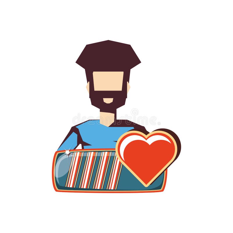 Man Player Video Game with Life Bar Stock Vector - Illustration of ...