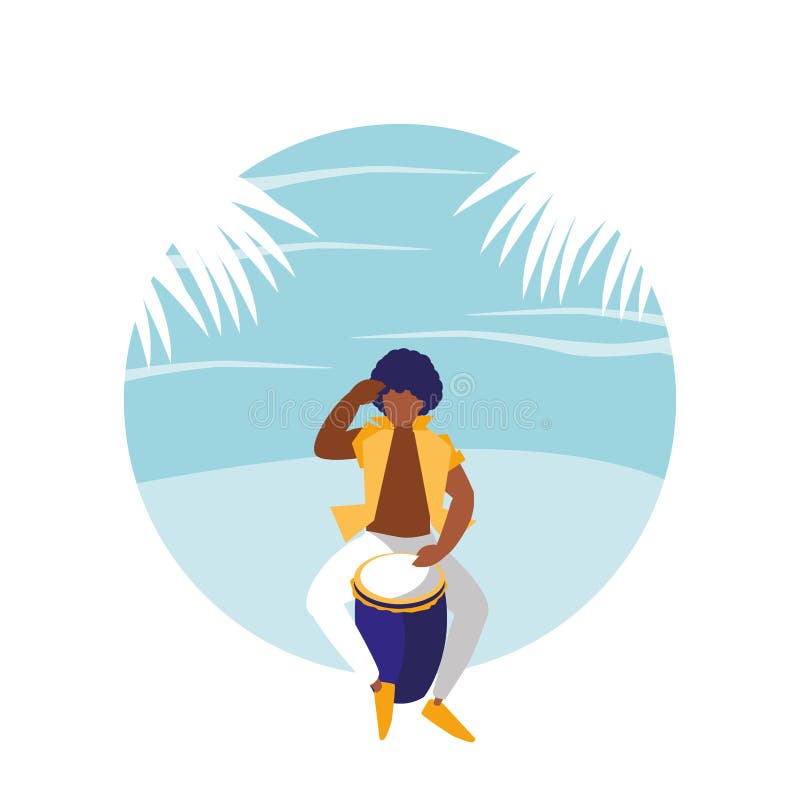 Bongo drum beating beatnik stock vector. Illustration of beatnik - 16866204