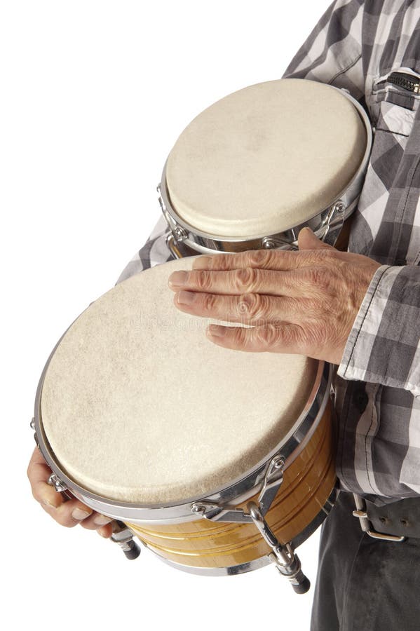 Man Playing Bongo with Sticks Stock Image - Image of brown, conga: 35277695