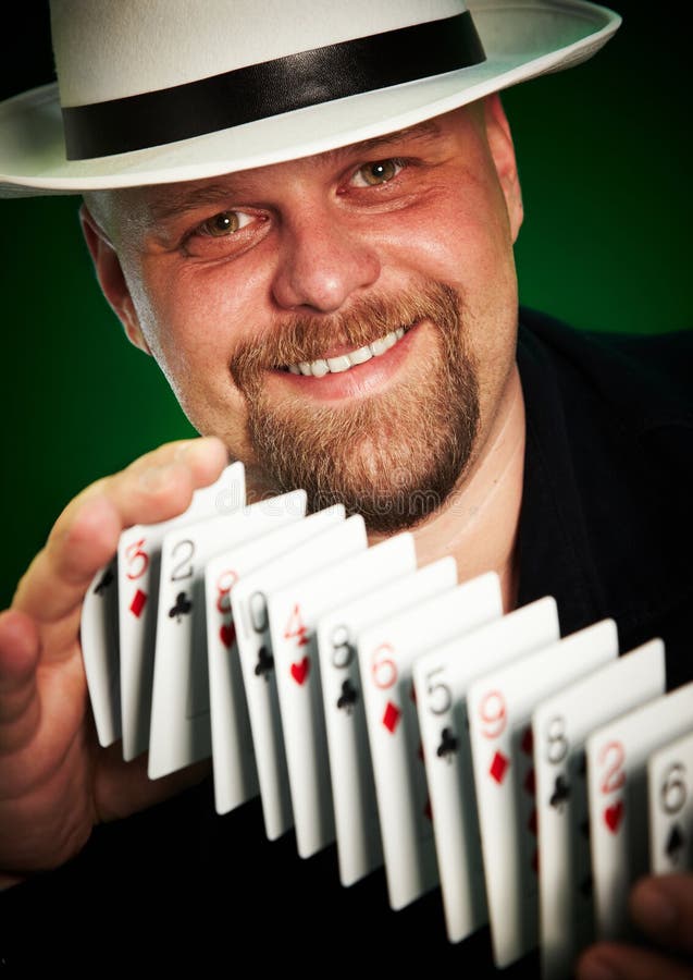 Man playing cards stock photo. Image of smile, gambling - 9002632