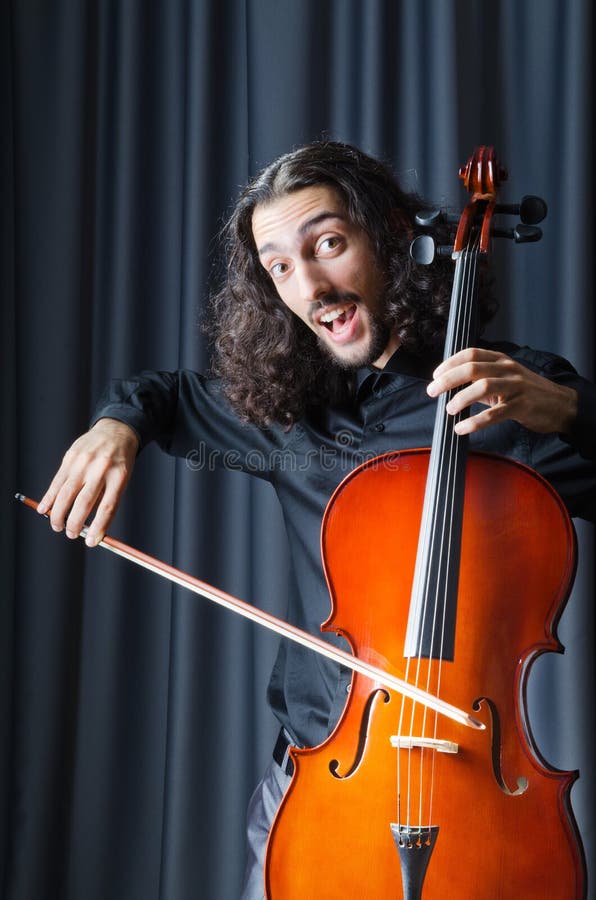 Man playing the cello stock image. Image of beautiful - 22992825