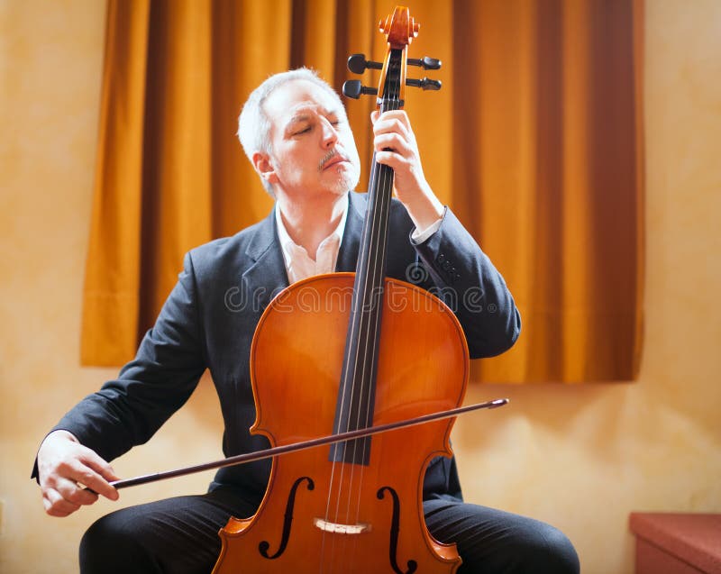 Man playing a cello stock photo. Image of arch, ensemble - 39794210