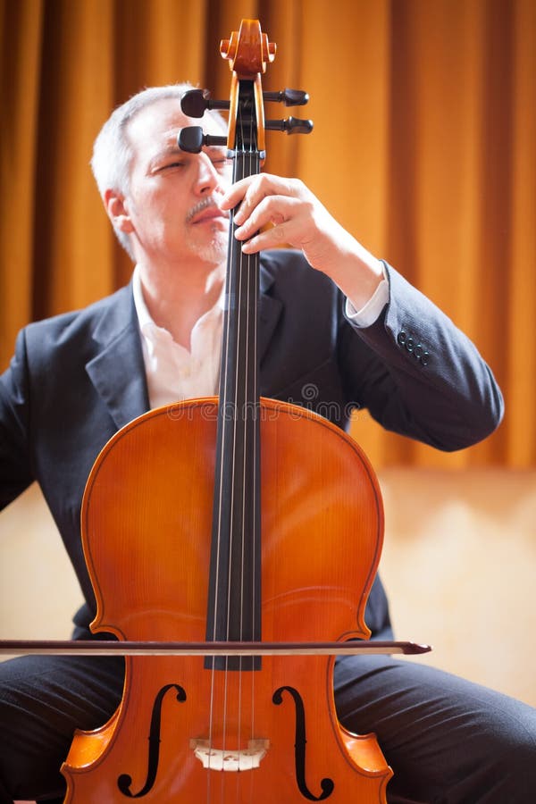 Man playing a cello stock image. Image of classical, ensemble - 39794225