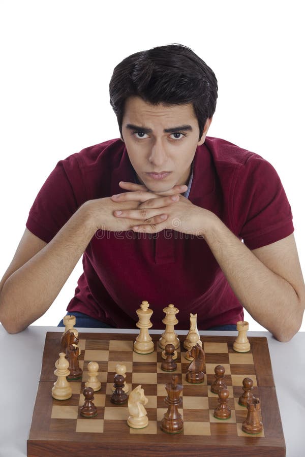 Man Thinking while Playing Chess Stock Image - Image of making, indian ...