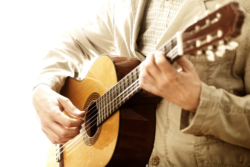 Man Playing Classical Guitar Stock Photo - Image of caucasian, european ...