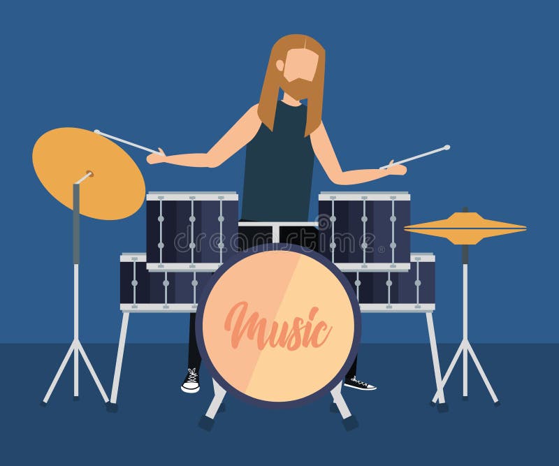 Battery Drums Musical Instrument Stock Vector - Illustration of design ...