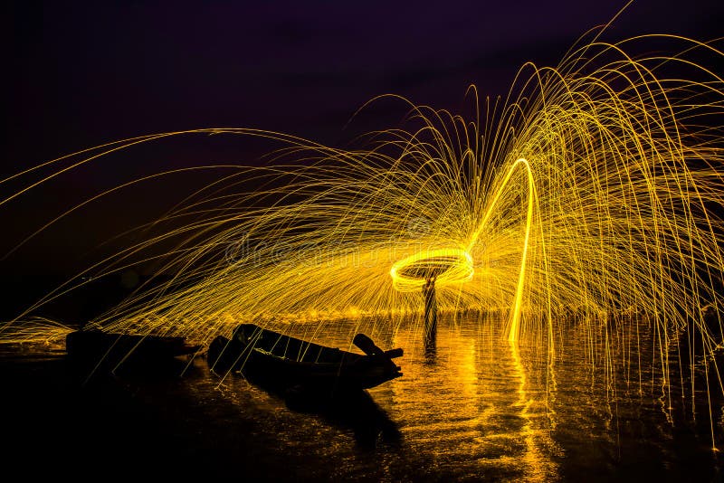 Man Playing Fire Baton Texture Background Stock Photos - Free & Royalty ...