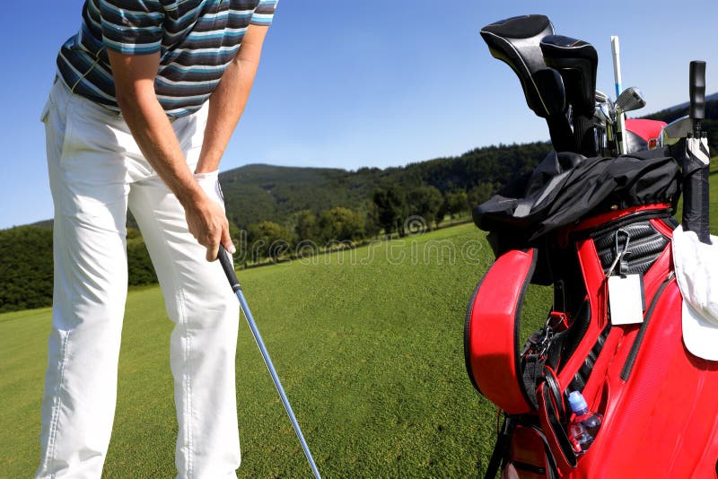 Man playing golf stock image. Image of competition, male - 20231281