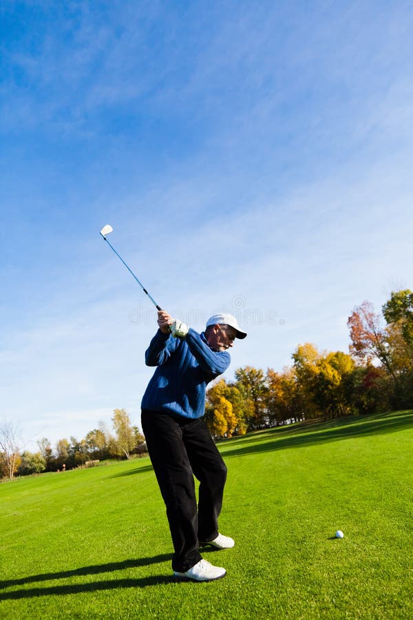 Man playing golf stock photo. Image of relaxing, outdoors - 30045542