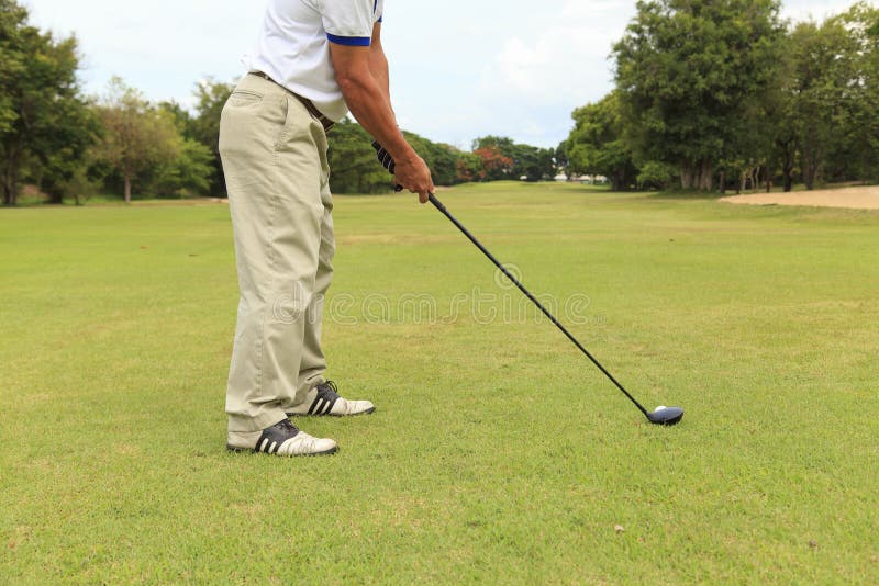 Man playing golf stock image. Image of outside, country - 32519401