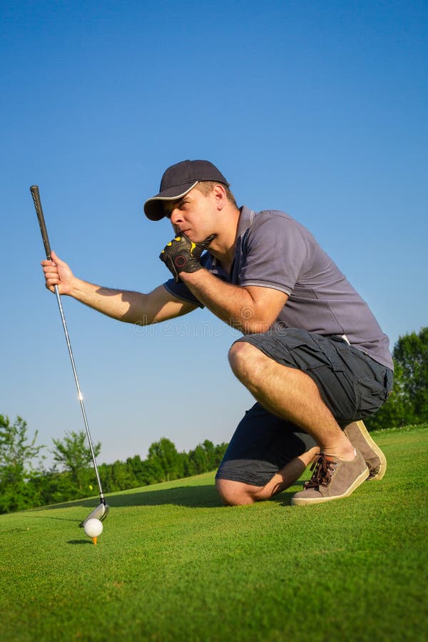 Man playing golf stock photo. Image of male, competition - 43964762