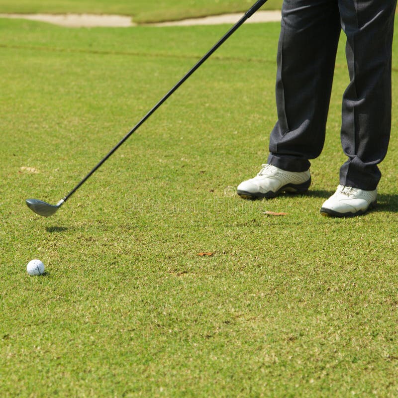 Man playing golf stock photo. Image of hole, equipment - 39289112