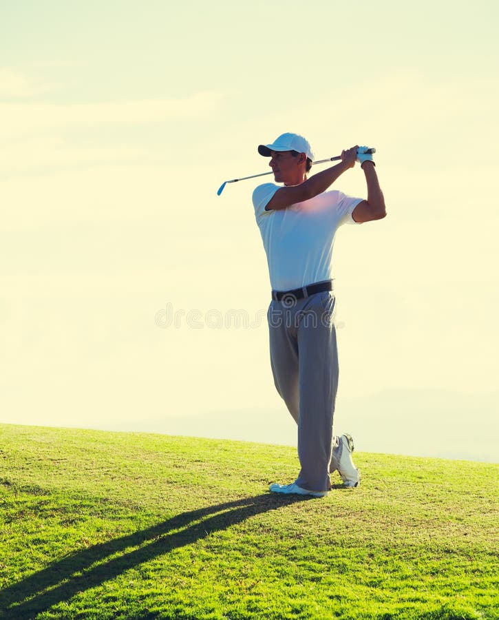 Man Playing Golf stock photo. Image of male, playing - 45069922