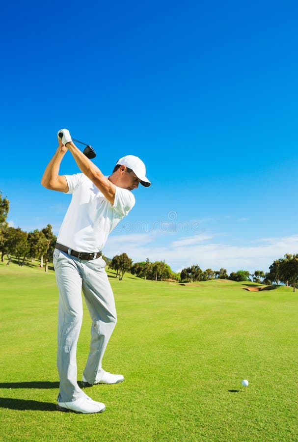 Man Playing Golf stock photo. Image of game, adult, outside - 45069904