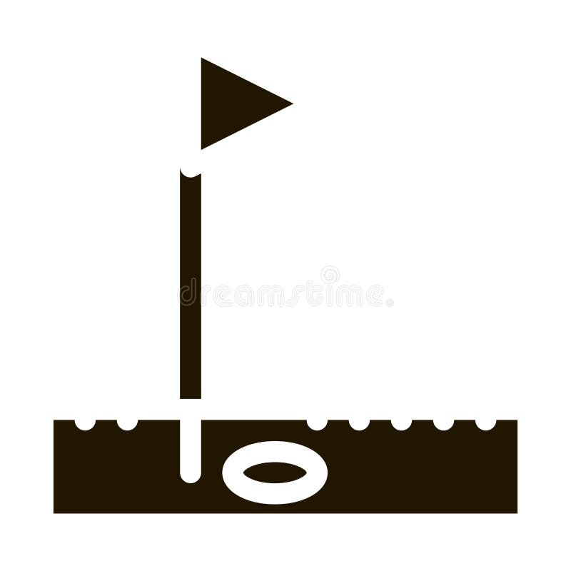 Man Playing Golf Icon Vector Glyph Illustration Stock Vector ...