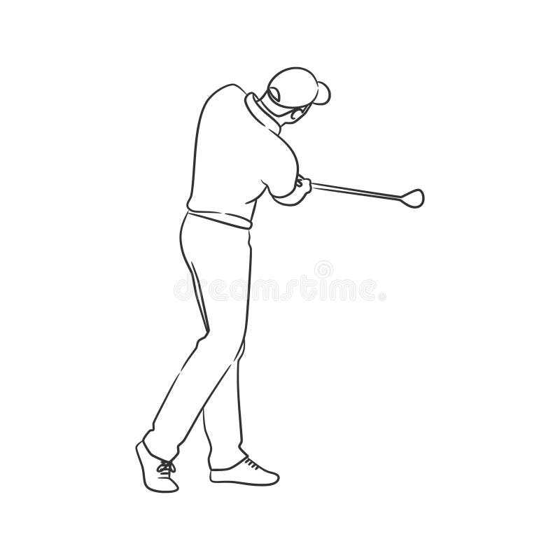 Line Drawing Golfer Stock Illustrations – 490 Line Drawing Golfer Stock ...