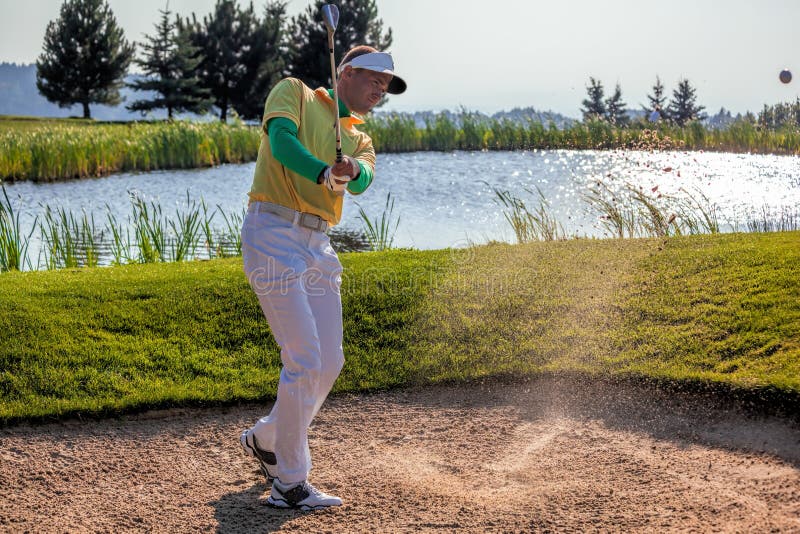 Man playing golf stock image. Image of golf, country - 12257501